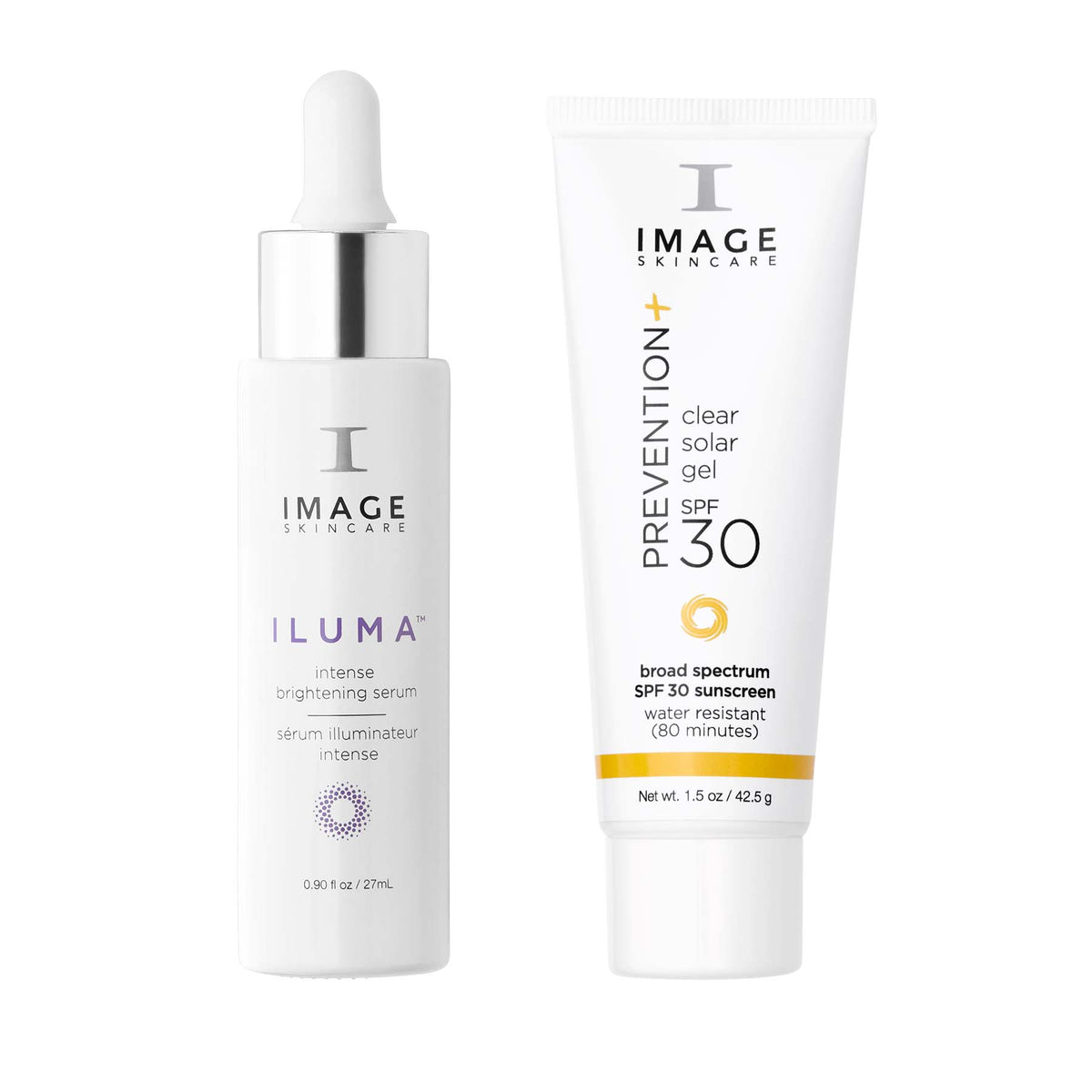 IMAGE ILUMA Brightening Serum 30ml + IMAGE PREVENTION+ Clear Solar Gel ...